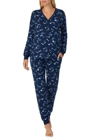 Kate Spade New York Print Henley Pajamas - Blue