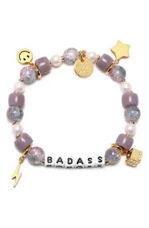 LITTLE WORDS PROJECT Badass Beaded Stretch Bracelet