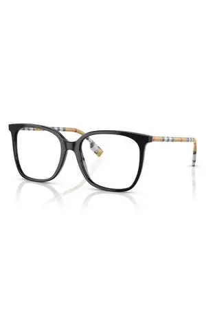 Burberry 54mm Square Full Rim Optical Glasses - Black/demo Lens