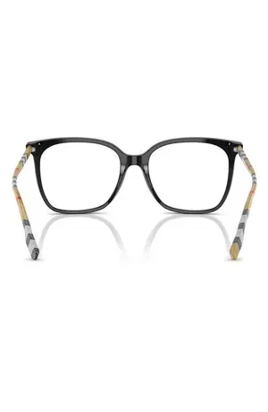 Burberry 54mm Square Full Rim Optical Glasses - Black/demo Lens