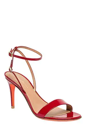 Santoni Patent Leather High-heel Sandals - Red