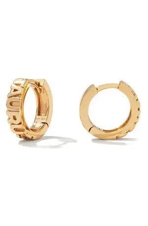MADE BY MARY Zodiac Sign Hoop Earrings - Gold