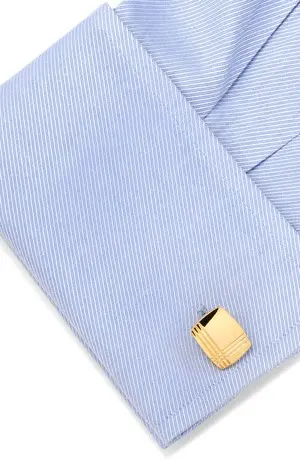 CUFFLINKS, INC. Rectangular Tartan-inspired - Gold