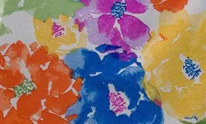 24SEVEN COMFORT APPAREL Floral Print Sheer Open Front Long Jacket