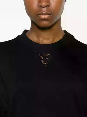 TWINSET Knitted Top With Lace Sleeves