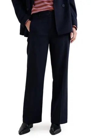 SEASALT CORNWALL Lowena Straight-leg Recycled Wool Blend Pants - Maritime