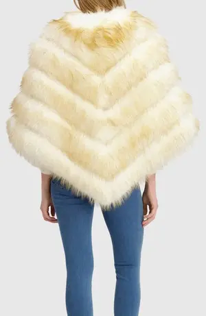 LYLA GRANT Fur-free Fox Poncho