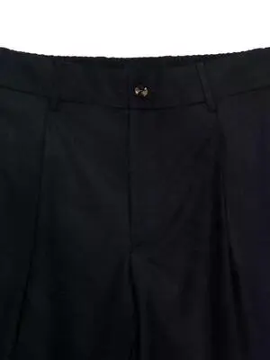 DELL'OGLIO Pleat-detail Tailored Trousers - Black