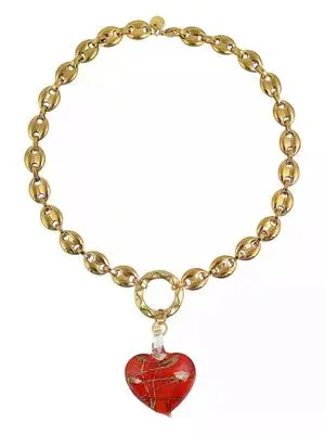 Mayol Heart Of Glass Pendant Necklace - Gold
