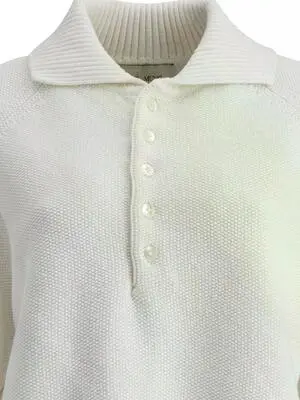 UMARMUNG Ribbed-collar Polo Top