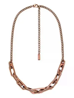 Diesel Interlocking Logo Chain Necklace - Brown