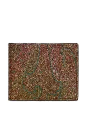 Etro Paisley-print Jacquard Wallet - Brown