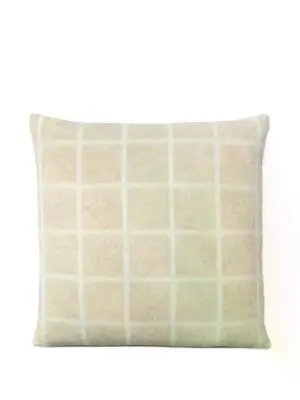 BLACKSAW Grid-pattern Cushion - Neutrals