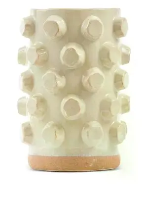 POLSPOTTEN Structure Textured Ceramic Vase - Neutrals
