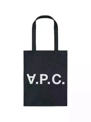 A.p.c. Laure Logo Tote Bag - Blue