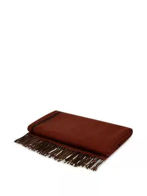 Etro Jacquard Tartan Blanket - Brown