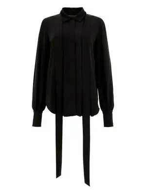 Elie Saab Pleated Neck-tie Shirt