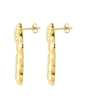 Sterling Forever Enid Textured Drop Earrings - Gold