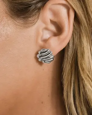 Sterling Forever Rudy Textured Stud Earrings