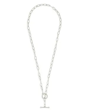 Sterling Forever Ledger Paperclip Chain Necklace - Silver