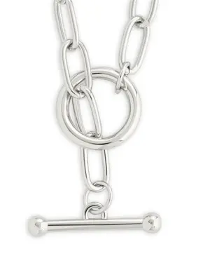 Sterling Forever Ledger Paperclip Chain Necklace