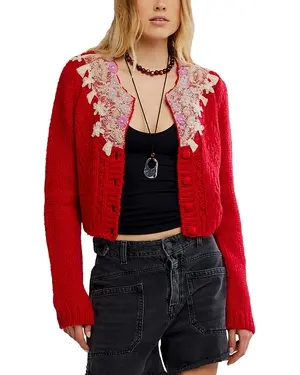 Free People Pixie Cardigan - Red