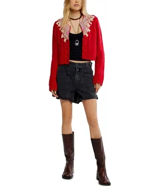 Free People Pixie Cardigan - Red