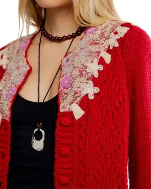 Free People Pixie Cardigan - Red