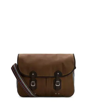 Barbour X Paul Smith Waxed Cotton Tarras Crossbody Bag - Tan
