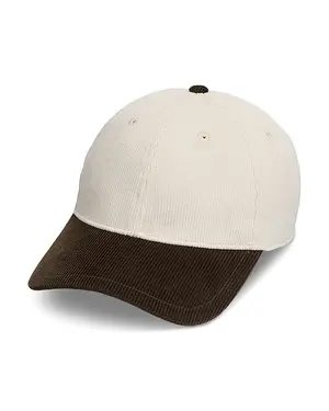 Rag & Bone Harlow Baseball Cap - Ecru Olive Corduroy