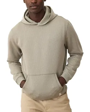 Marine Layer Corbet Ribbed Hoodie - Taupe