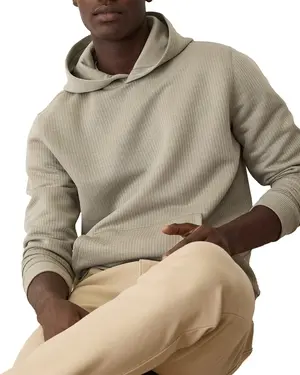 Marine Layer Corbet Ribbed Hoodie - Taupe