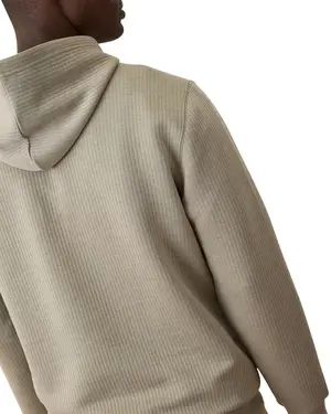 Marine Layer Corbet Ribbed Hoodie - Taupe