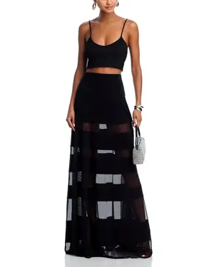 Norma Kamali Spliced Maxi Skirt