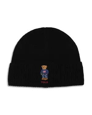 Ralph Lauren Flag Bear Beanie - Polo Black