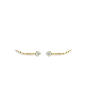 Zoe Chicco 14k Yellow Diamond Wisp Stud Earrings