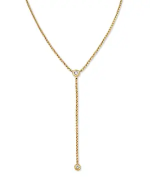 Zoe Chicco 14k Yellow Floating Diamond Lariat Necklace - Gold