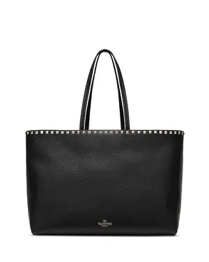 Valentino Garavani Rockstud Vitello Tote Bag - Black