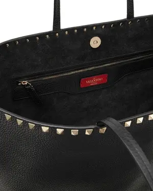 Valentino Garavani Rockstud Vitello Tote Bag - Black