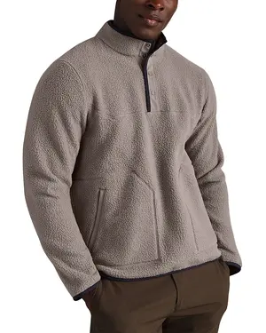 RHONE Fairbanks Quarter Snap Sweater - Foggy Taupe