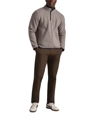 RHONE Fairbanks Quarter Snap Sweater - Foggy Taupe