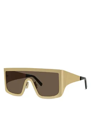 Givenchy Square Mask Sunglasses 131mm - Gold/solid Brown