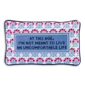 FURBISH Uncomfortable Life Needlepoint Pillow - Houndstooth