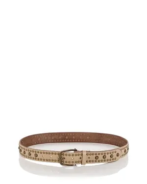 Free People We The Free Sola Stud Leather Belt Stone Cold