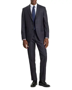 Ted Baker London Plaid Modern-fit Suit Pants - Navy/wine