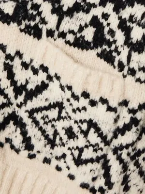 JAMES PERSE Intarsia-knit Wool-blend Cardigan