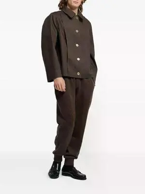 BARRIE Button-fastening Collared Raincoat