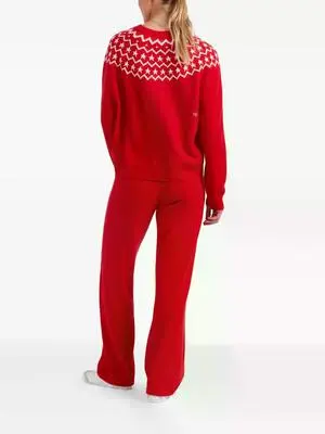 Chinti & Parker Star-motif Wool Sweater - Red