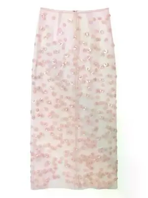 Cecilie Bahnsen Sequin Embellished Skirt - Pink