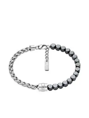 DIESEL Chain Beaded Bracelet - Silver